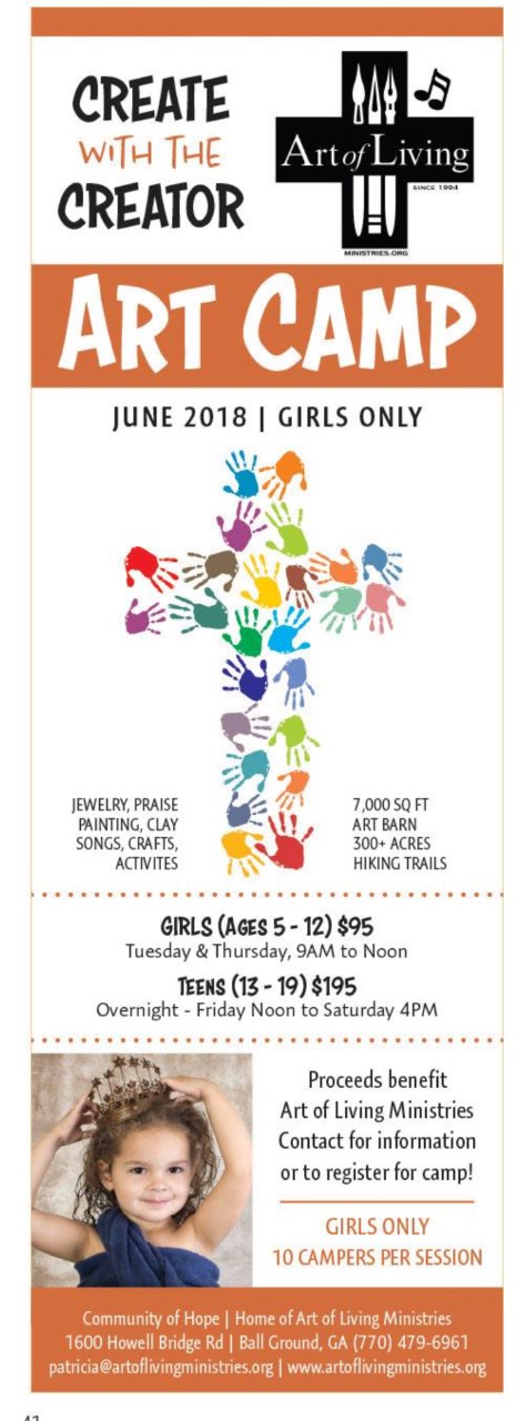 Girl’s Summer Art Camp – ART OF LIVING MINISTRIES